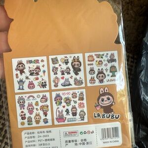 Labubu | Office | Labubu Pack Of Stickers 5 Sheets Pack Yellow | Poshmark
